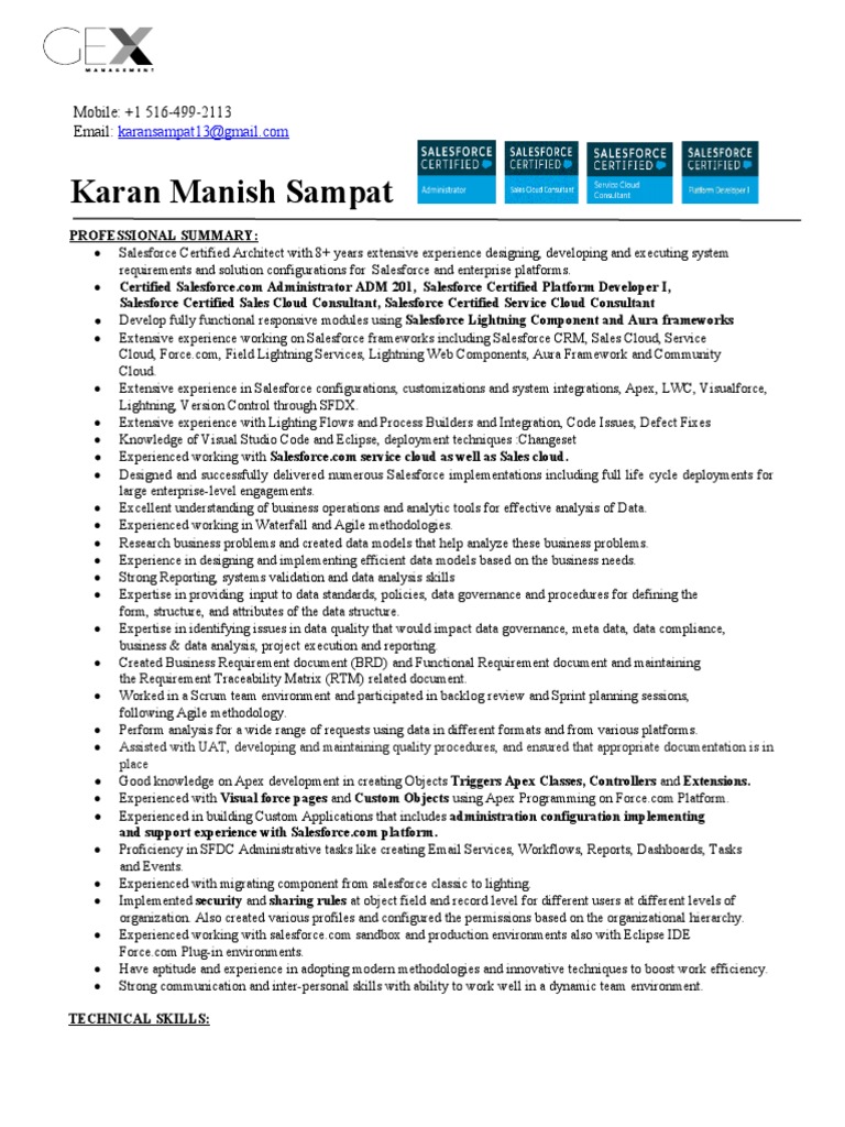 KaranSampat Resume Salesforce Developer | PDF | Cloud Computing | Customer Relationship Management