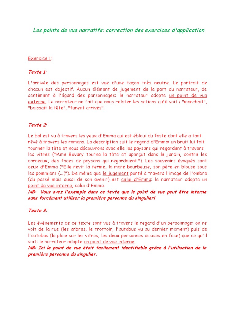 Corrlespoints de Vue Narratifs 4143 | PDF | Emma (Roman)