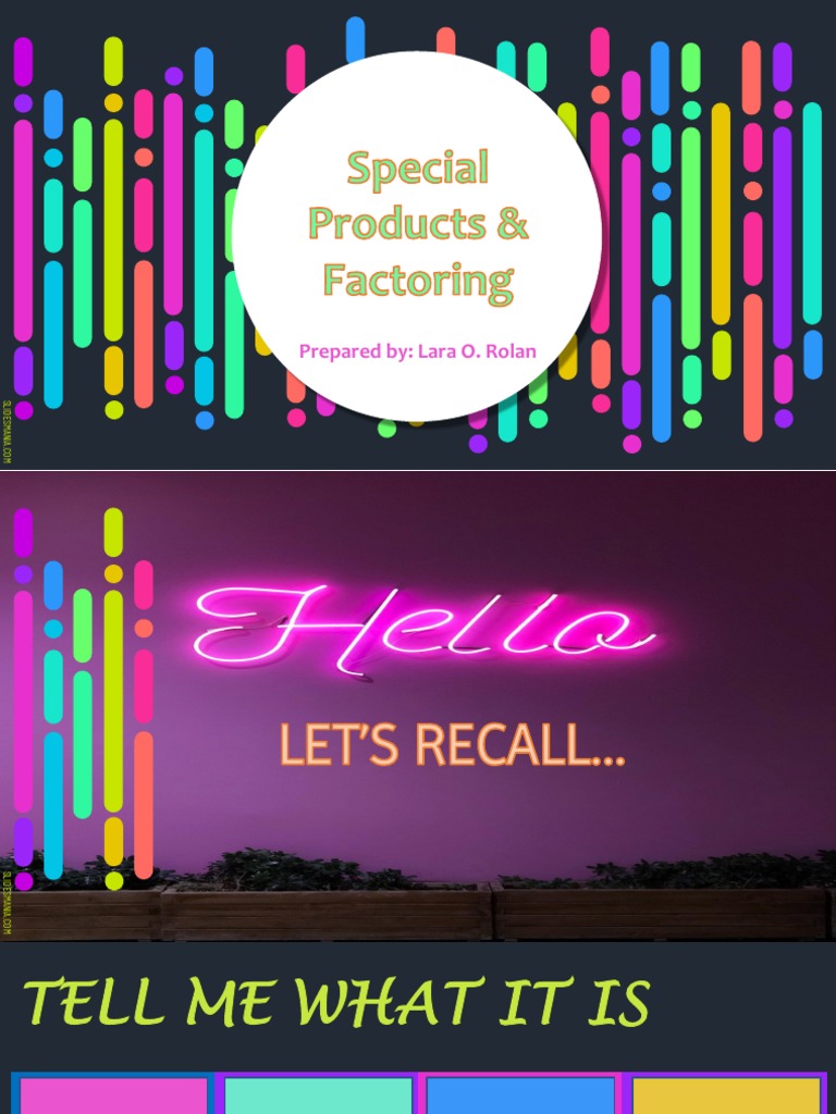 4 - Special Product & Factoring | Download Free PDF | Polynomial ...