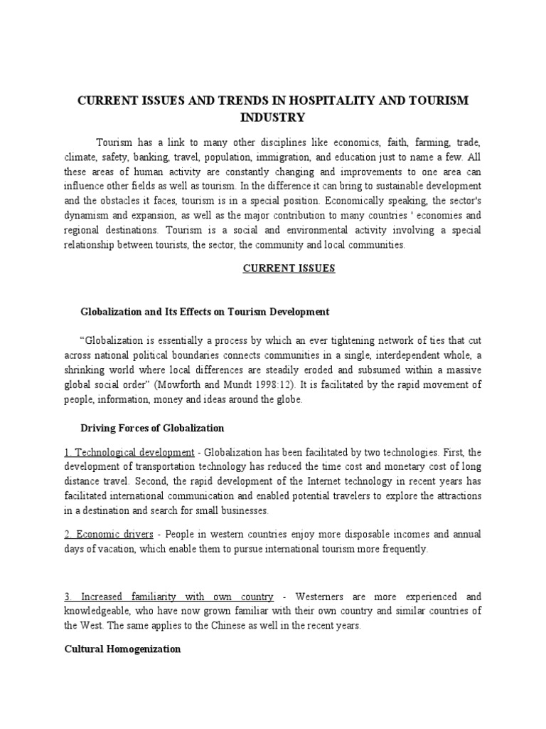 Trends and Issues in Tourism 2022 | PDF | Tourism | Greenhouse Gas