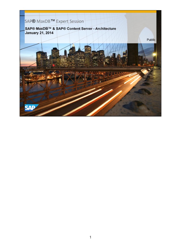 SAP MaxDB Database in SAP Content Server | PDF | Databases | Networking