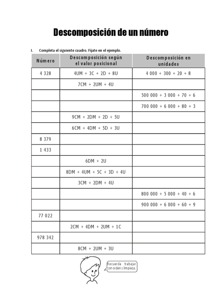 Descomposición de Un Número | PDF