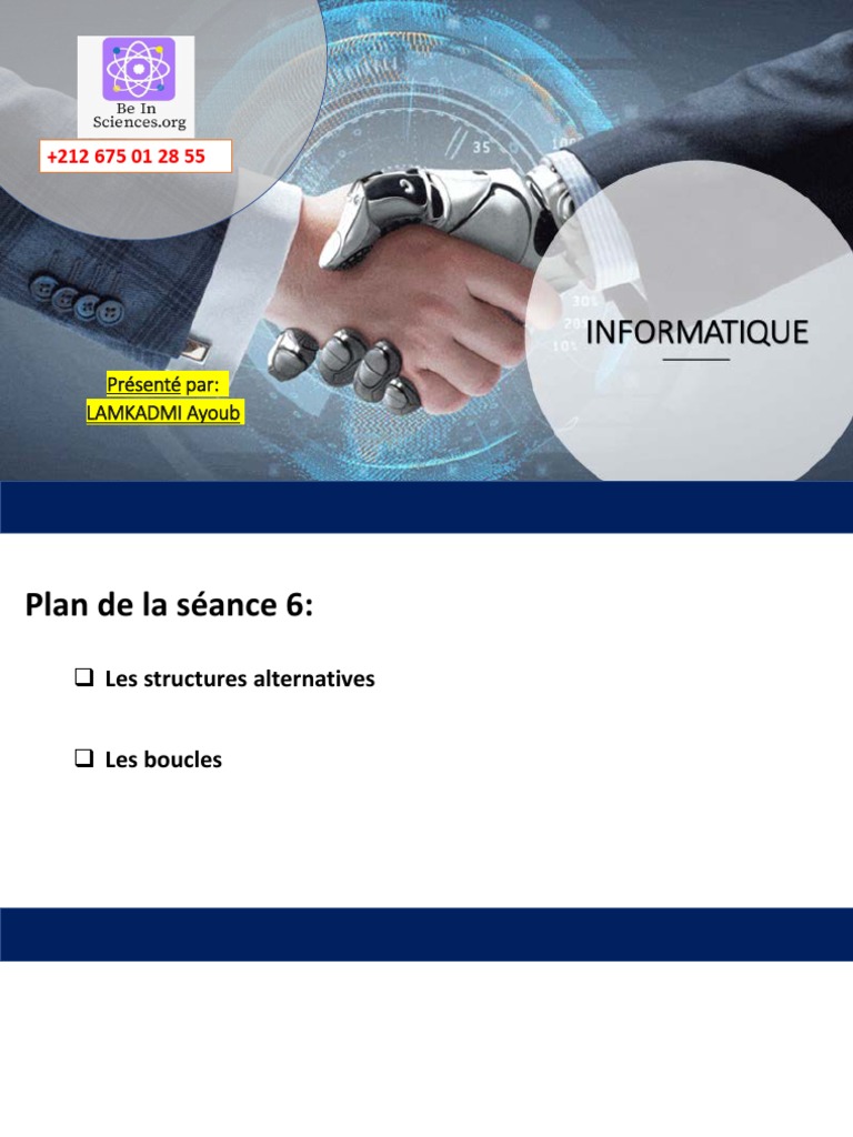 Informatique 1 Séance 6 Les Conditions Si + Boucles | PDF