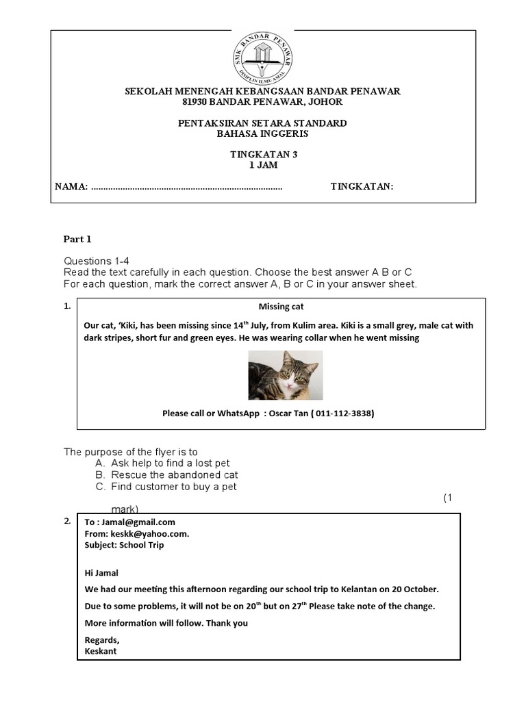 Peperiksaan Tov | PDF | Sarawak