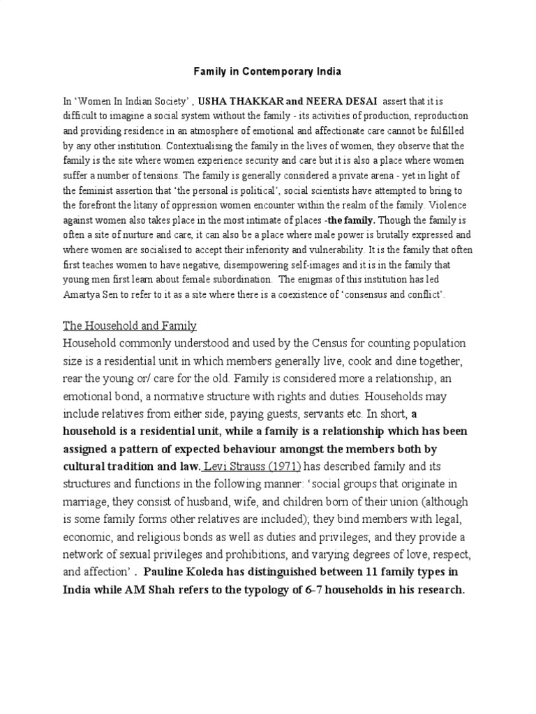 Family Dynamics in Modern India | PDF | Family | Inheritance
