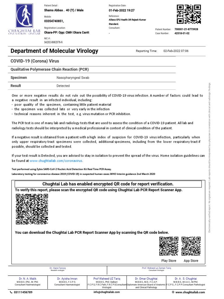Report Viewer | PDF | Polymerase Chain Reaction | Pathology