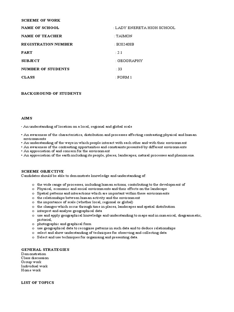 Year 5 Geography Scheme of Work | PDF | Natural Environment | Cognitive ...