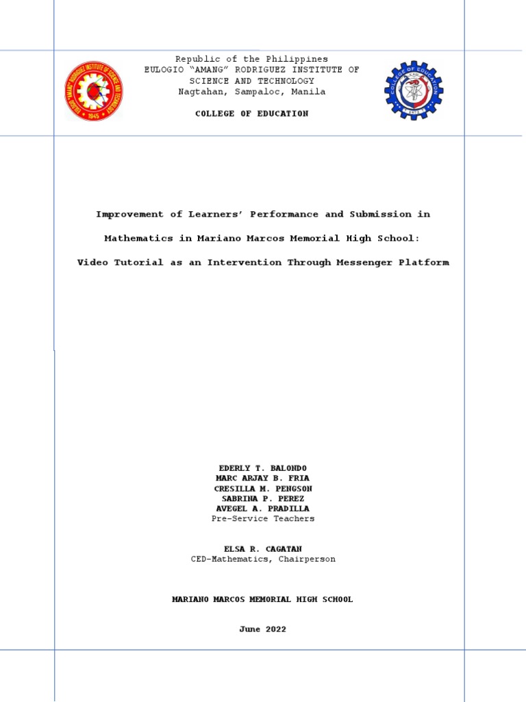 Classroom Based Action Research Mmmhsfinal Pdf Sampling Statistics