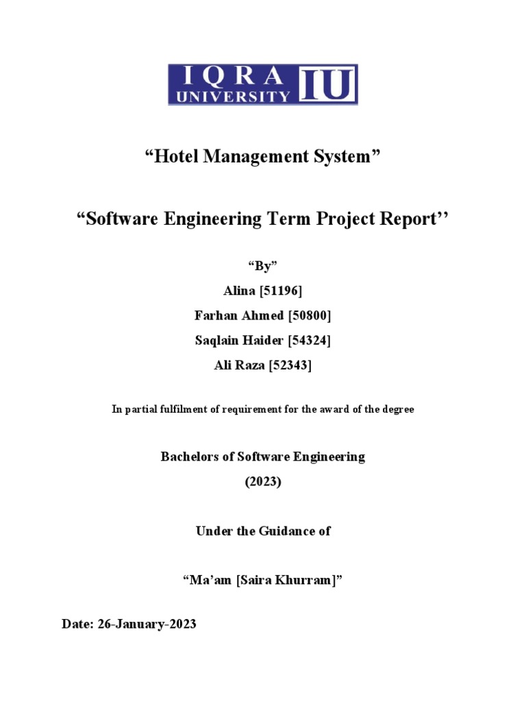 Hotel Management System Project | Download Free PDF | Usability | Point ...