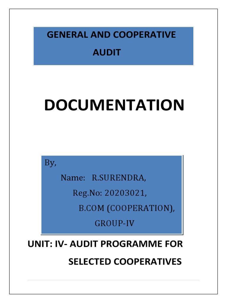 Cooperative Audit Report (GCA) | PDF | Audit | Auditor's Report