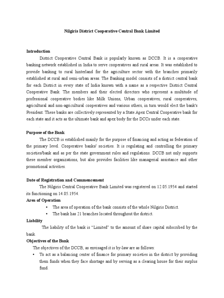 No.7. Nilgiris DCCB | Download Free PDF | Banks | Cooperative