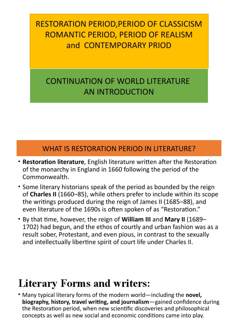 Continuation of World Lit | PDF | Romanticism | Realism (Arts)