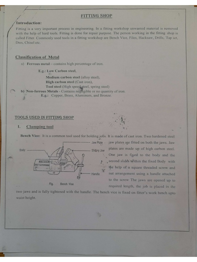 Fitting Journal Notes | PDF