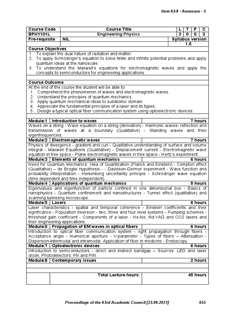 Bphy101l Engineering-Physics TH 10 67 Bphy101l - 221027 211852 | PDF | Quantum Mechanics | Waves