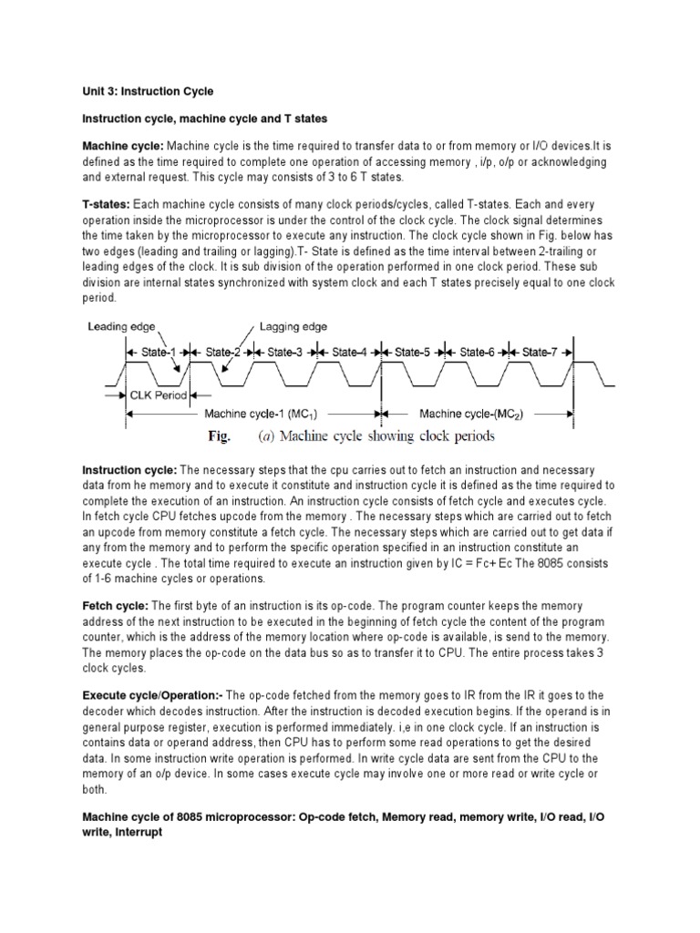 Instruction Cycle Pdf Central Processing Unit Input Output