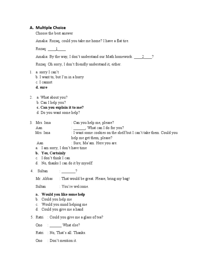 Multiple Choice - Kumpulan Soal | PDF