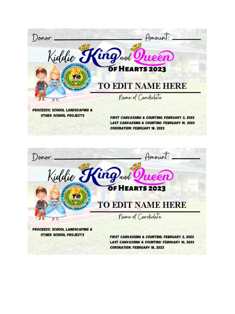 Kto3 ENVELOPE KING AND QUEEN TO EDIT | PDF