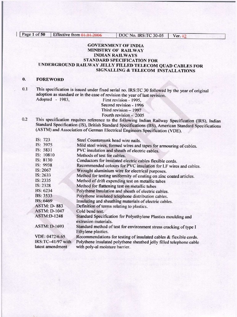 Draft Specification IRS TC 30-05 | PDF