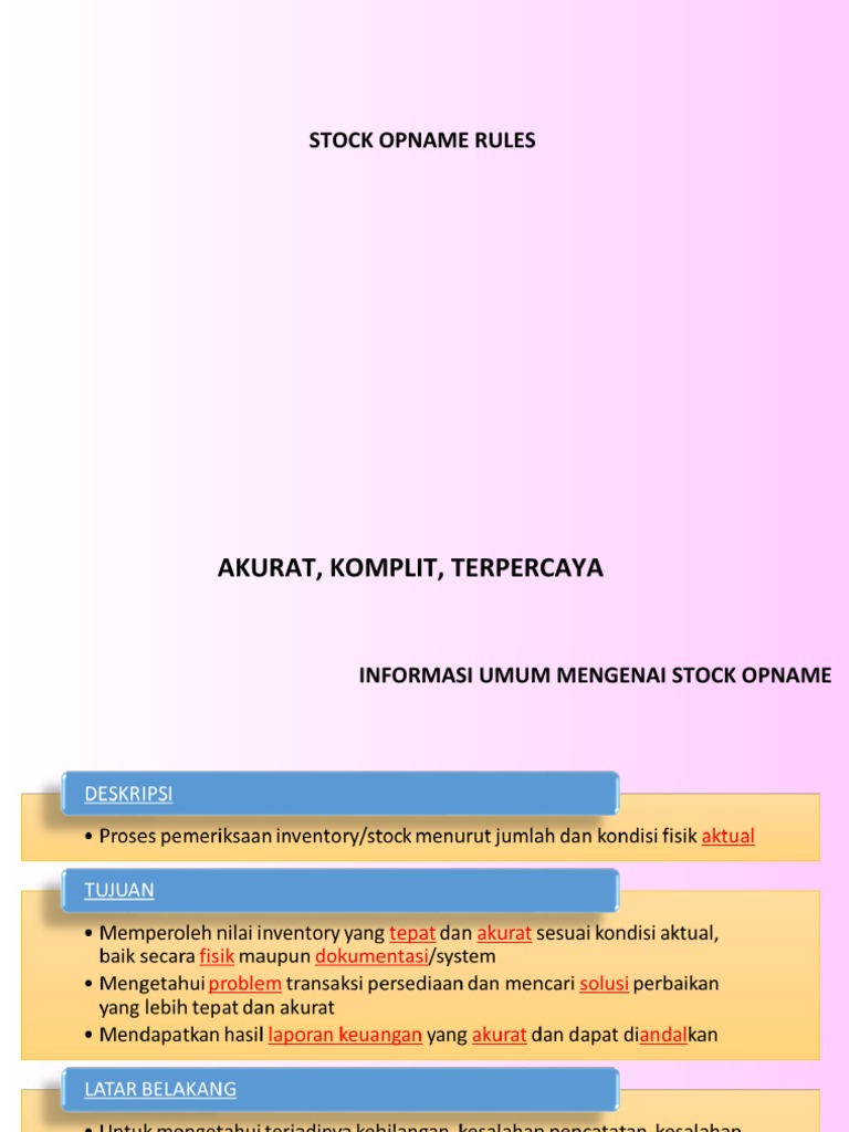Stock Opname | PDF