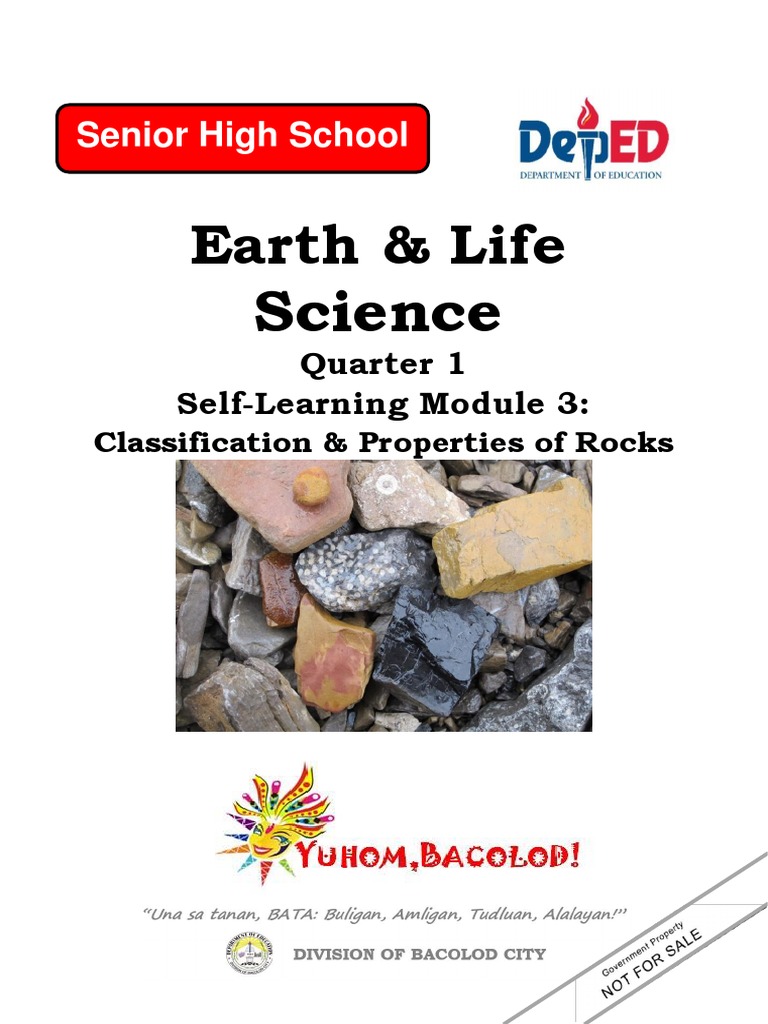 Grade 11 Q1 Module 3 Classification and Properties of Rocks 1 ...