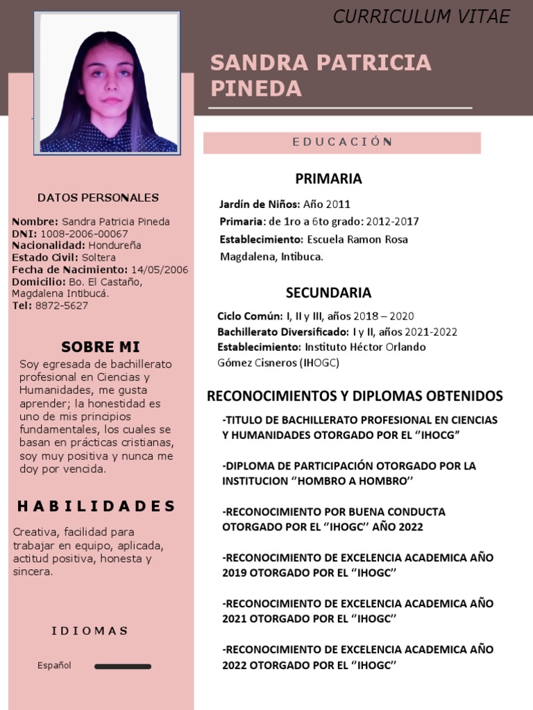 212 Curriculum Vitae Diseno CV Gratis | PDF