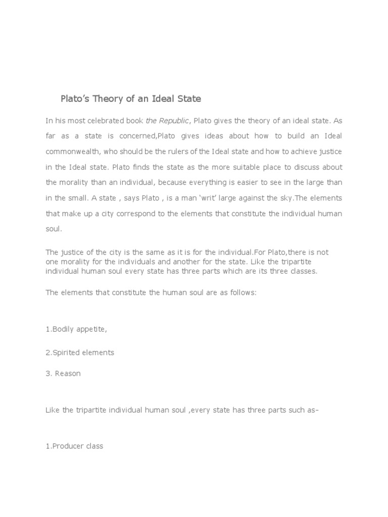 Ideal State Theory | PDF | Plato | Courage