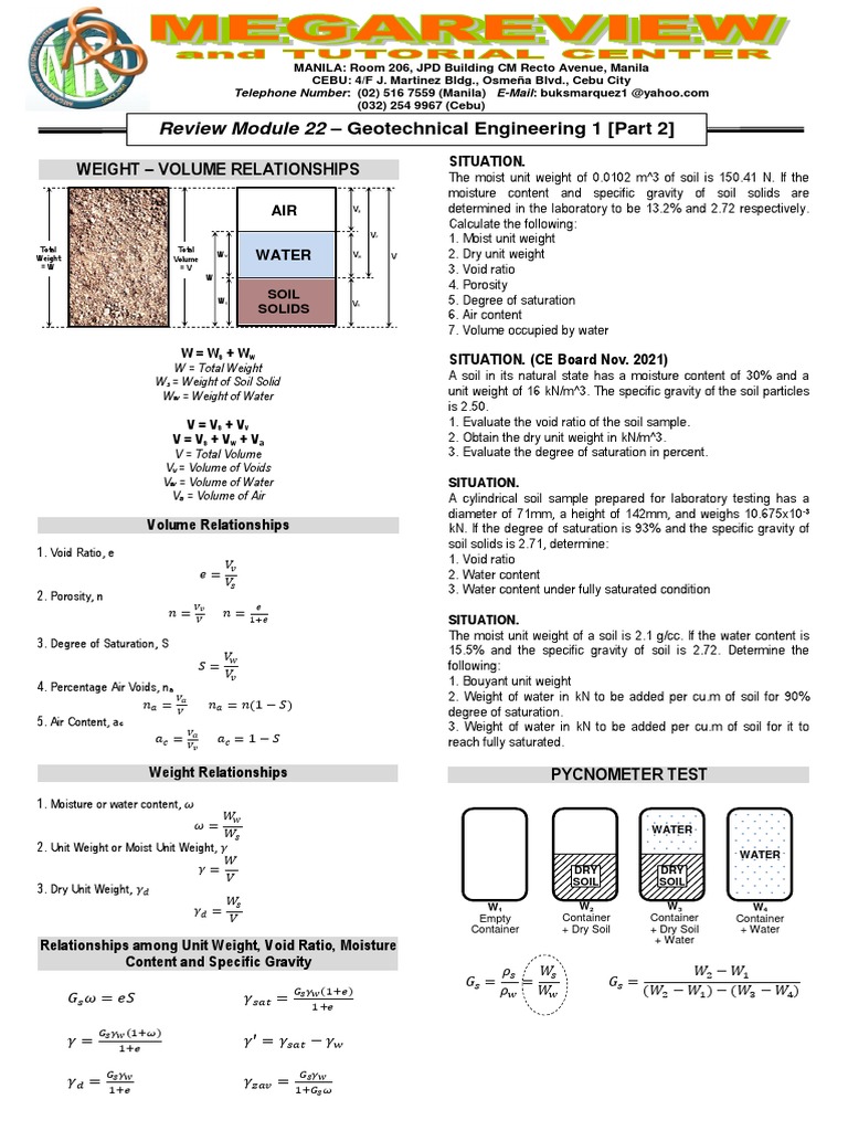 Review Module 22 Geotechnical Engineering 01 Part 2 | Download Free PDF | Environmental ...