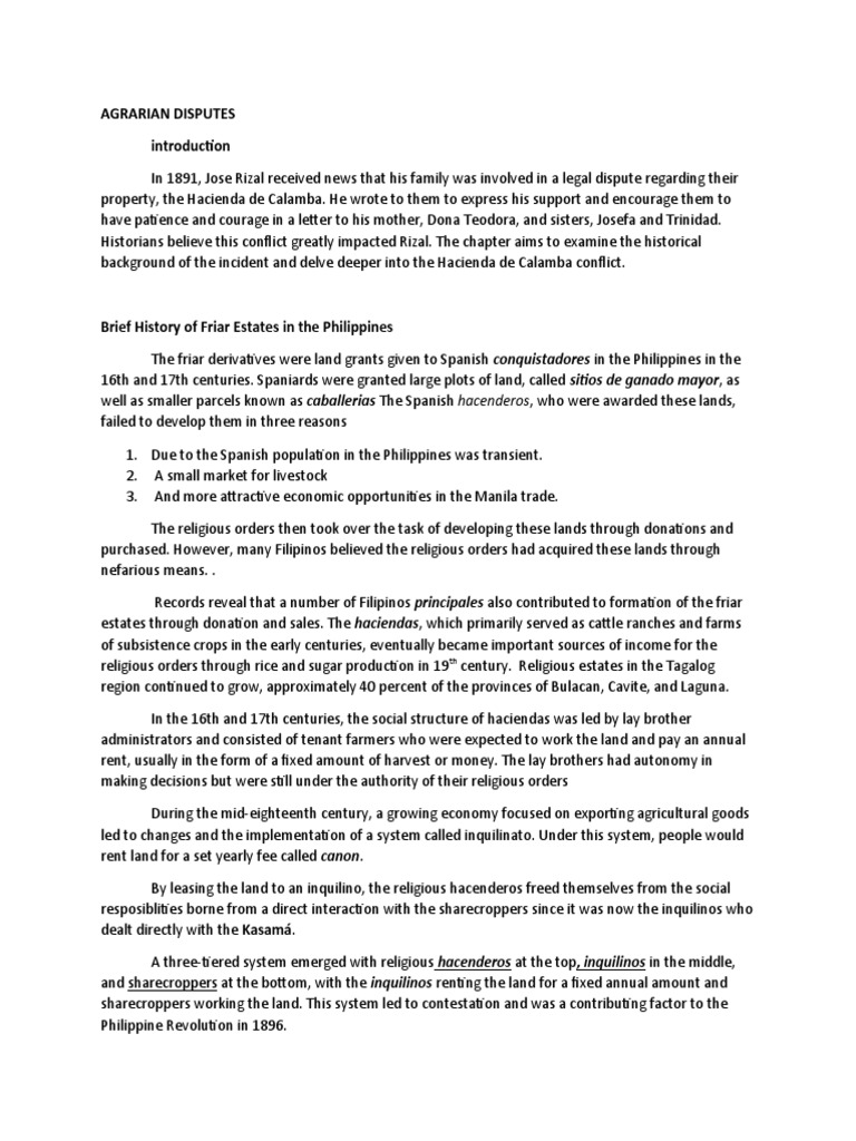 Agrarian Disputes Pdf Leasehold Estate Renting