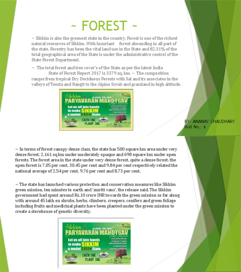 FOREST (Sikkim Project) | PDF
