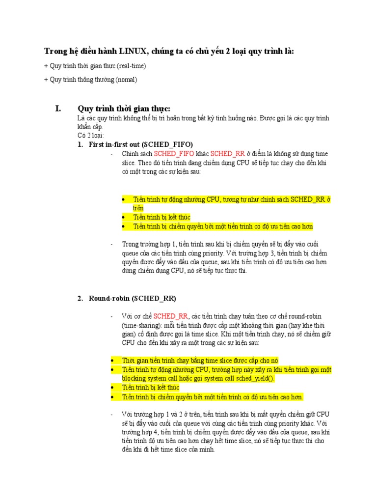 Scheduling - in - Linux Operating - System - Algorithm | PDF