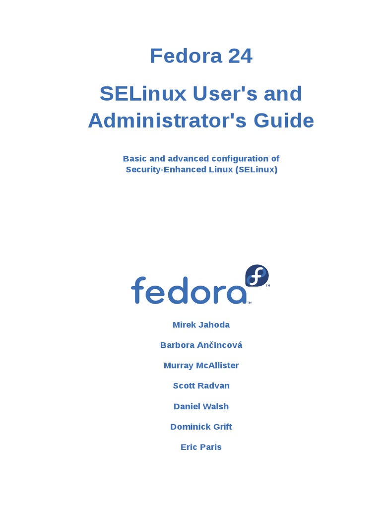Fedora-24-SELinux Users and Administrators Guide-en-US | PDF ...