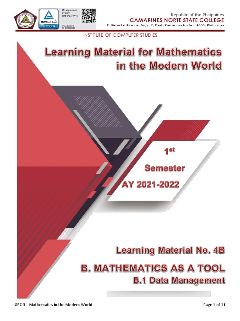 Data Management for Grade 11 Math | PDF | Standard Score | Standard ...