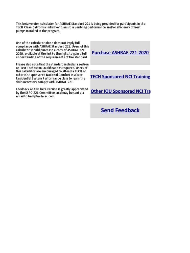 Ashrae 221 Calculator | Download Free PDF | Continuum Mechanics ...