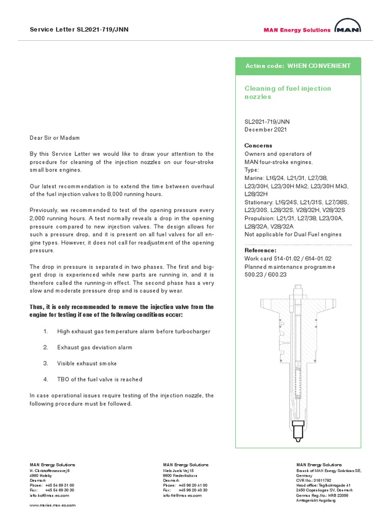 Sl2021-719 Cleaning of Fuel Injectors | PDF | Fuel Injection | Engines