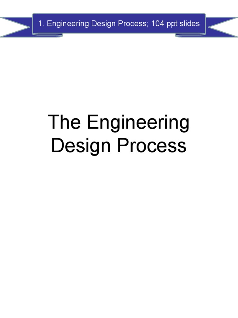 Engineering Design Process - Week 1 | PDF | Engineering Design Process ...