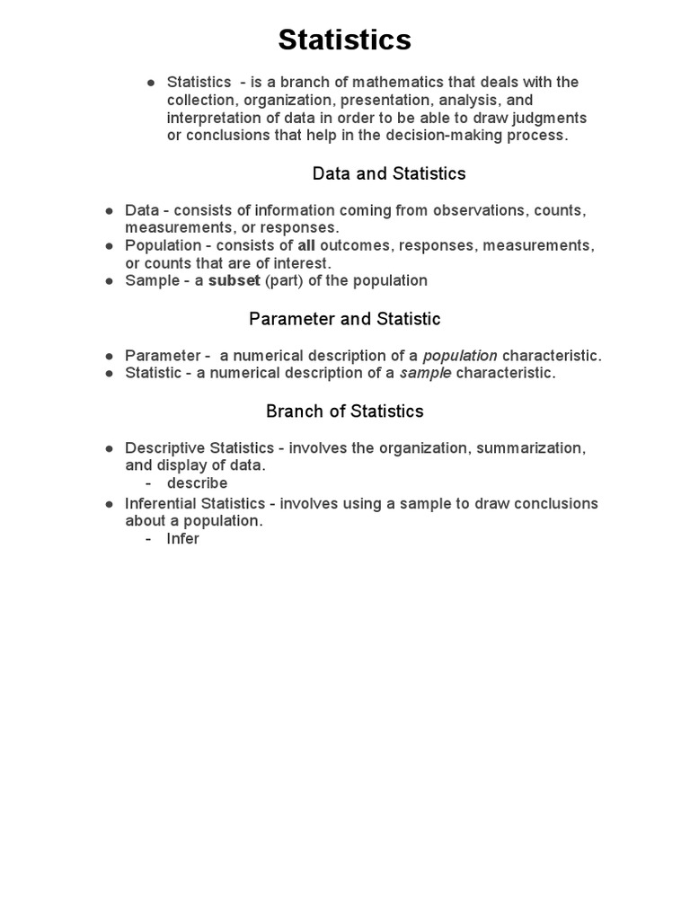 1 Introduction to Basic Statistics | PDF | Statistics | Sampling ...