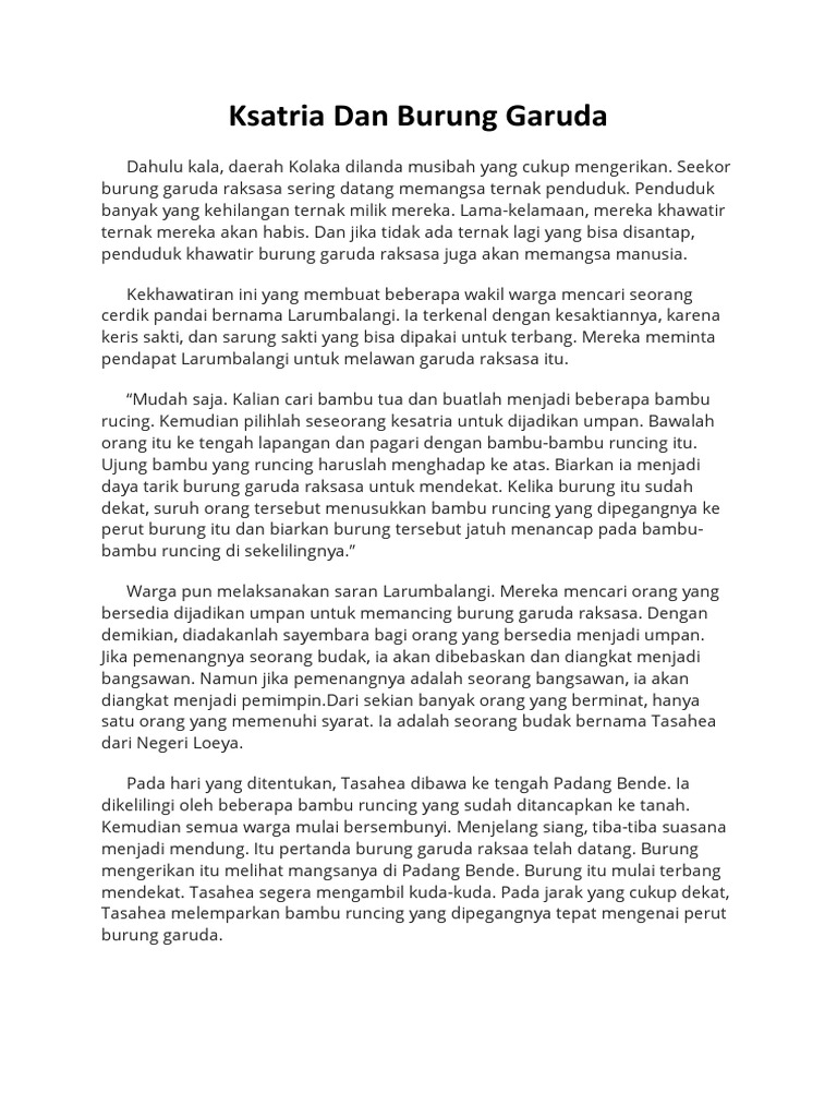 Ksatria Dan Burung Garuda | PDF | Agama & Spiritualitas