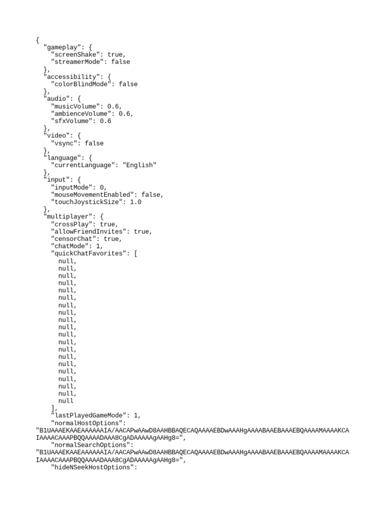 Settings Amogus | PDF