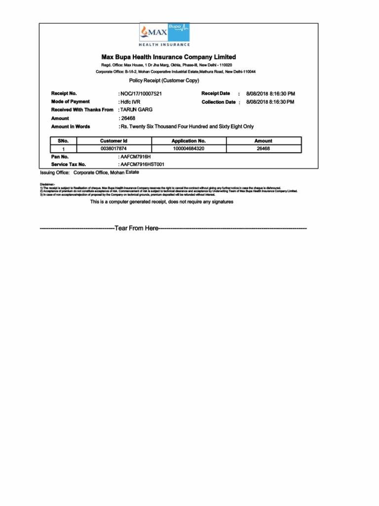 Max Bupa Health Insurance Company Limited | PDF
