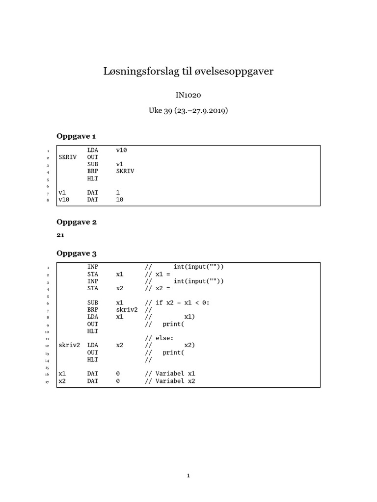 Løsningsforslag LMC | PDF
