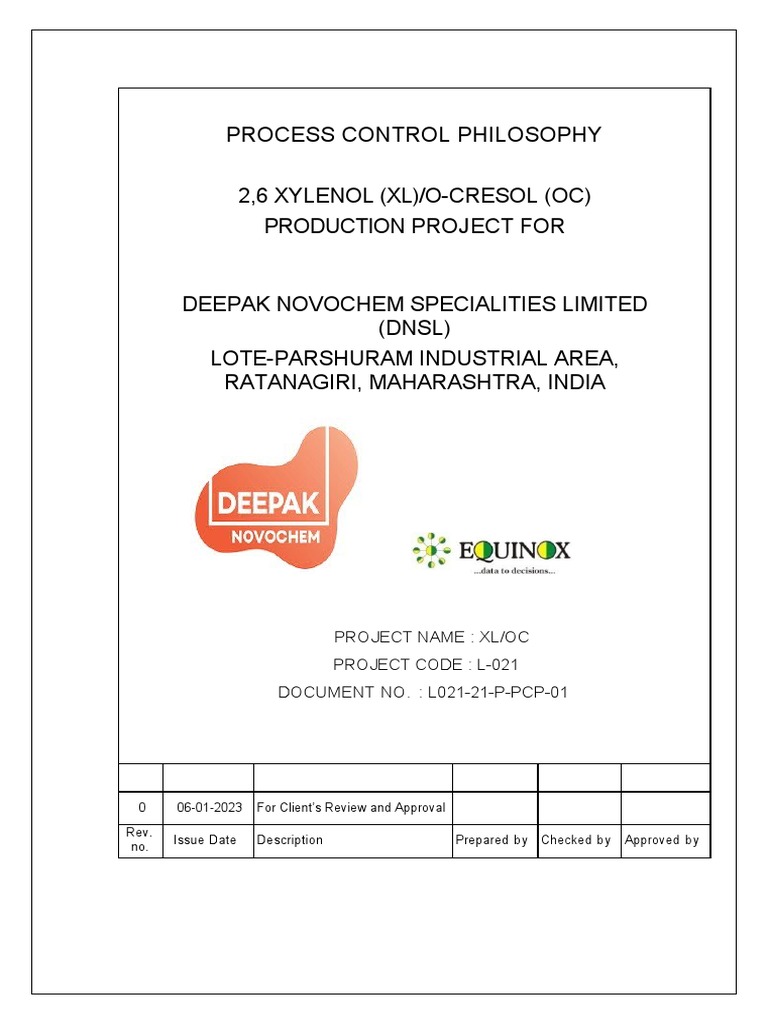 Process Control Philosophy 05-01-23 | PDF | Distillation | Boiler