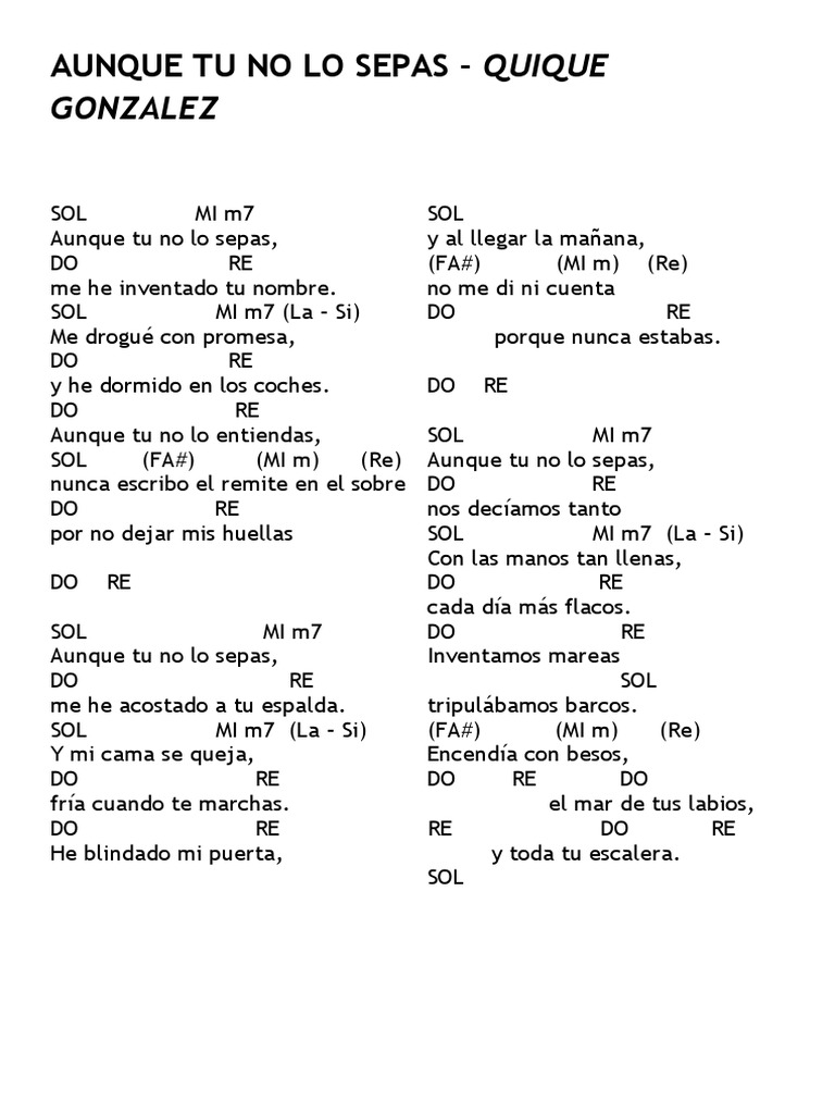 Aunque Tu No Lo Sepas | PDF