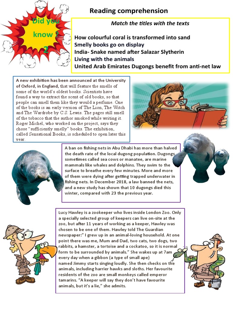 Did You Know 2 - Fun Facts Reading Comprehension With | PDF