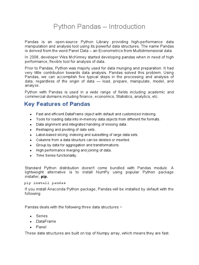 Data Analytics Pandas | Download Free PDF | Array Data Structure | Database Index