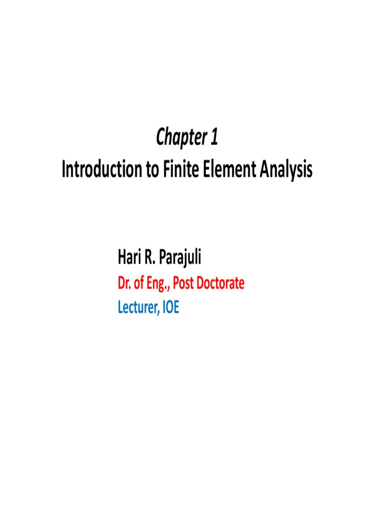 Ch01 Introduction | PDF | Finite Element Method | Mechanical Engineering
