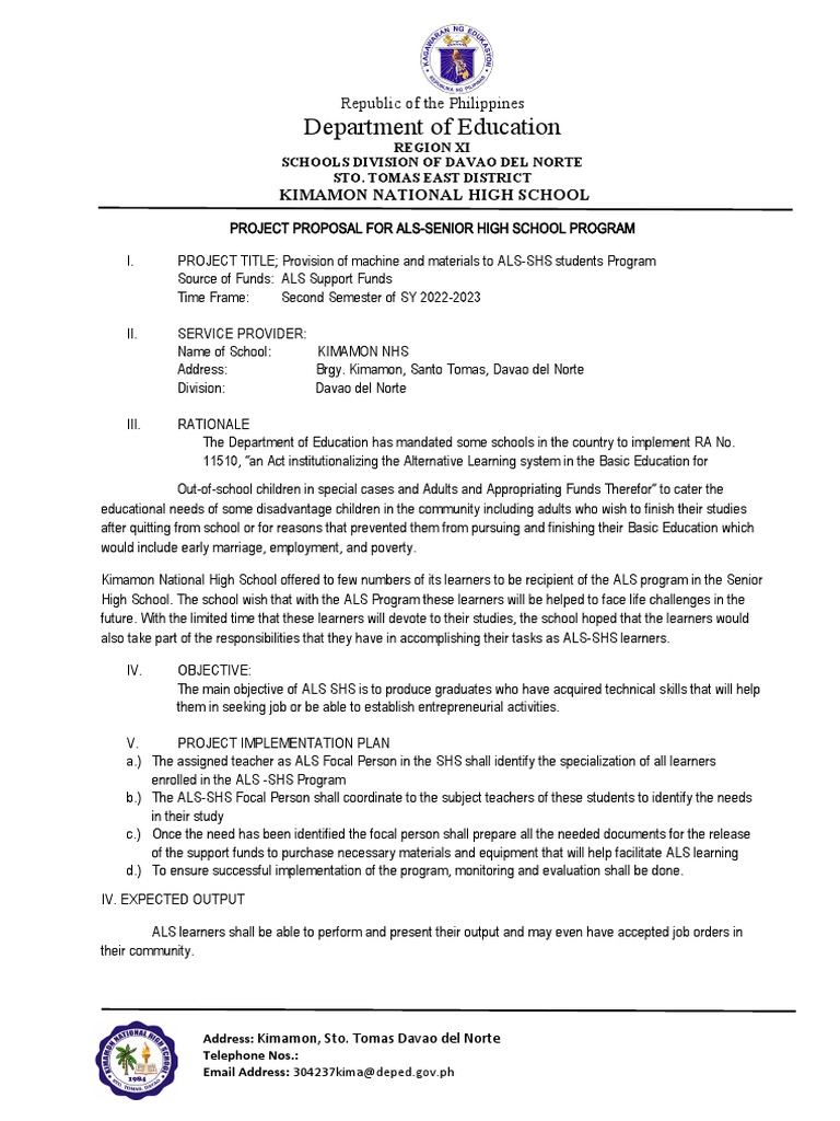 Als Project Proposal | PDF