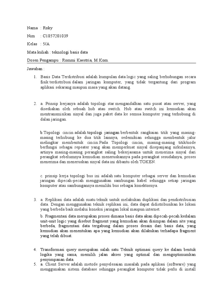Tugas Teknologi Basis Data 2 | PDF