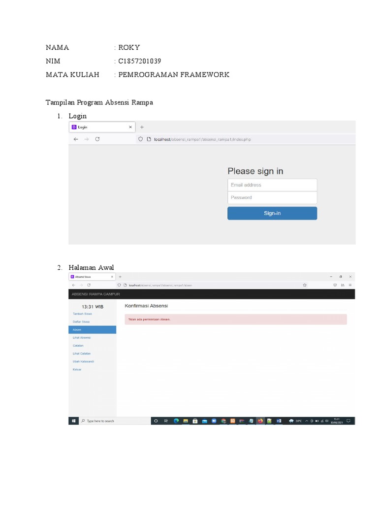 Tugas Roki Framework | PDF | Computing | Data Management