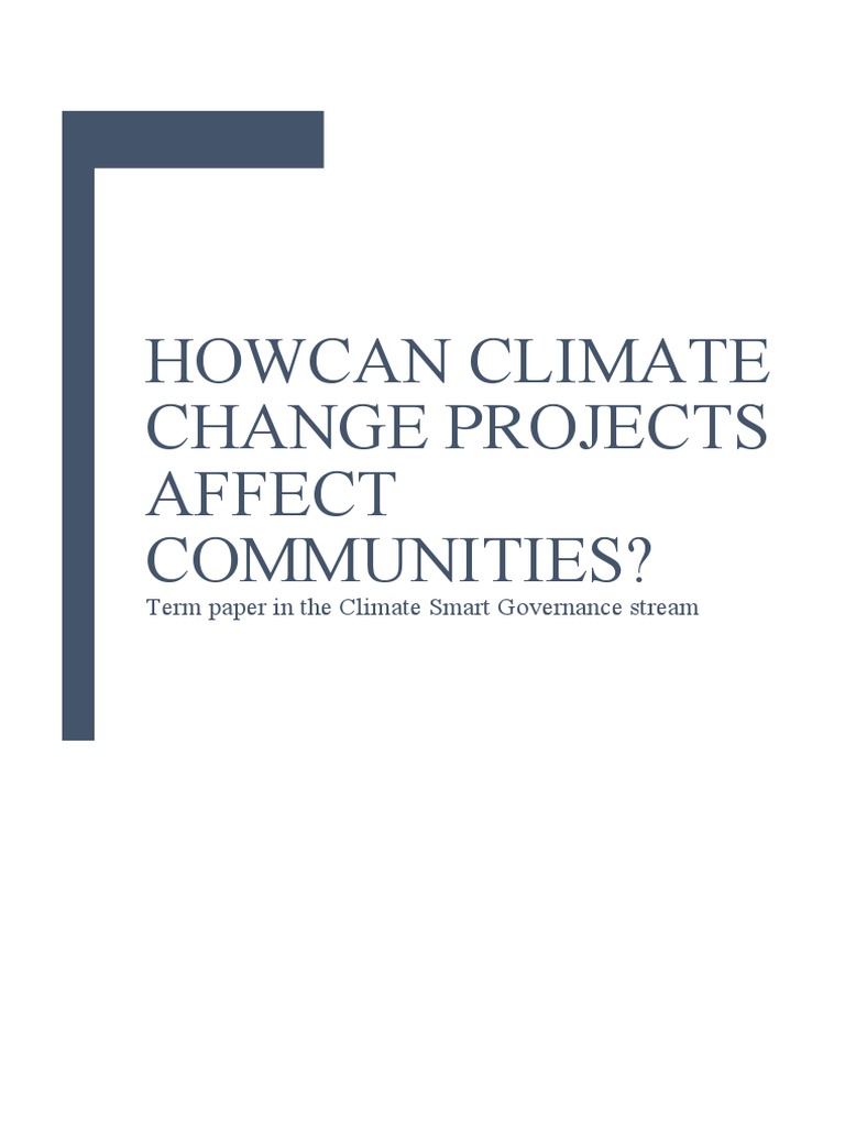 Climate Change Projects | PDF | Climate Change | Hydroelectricity