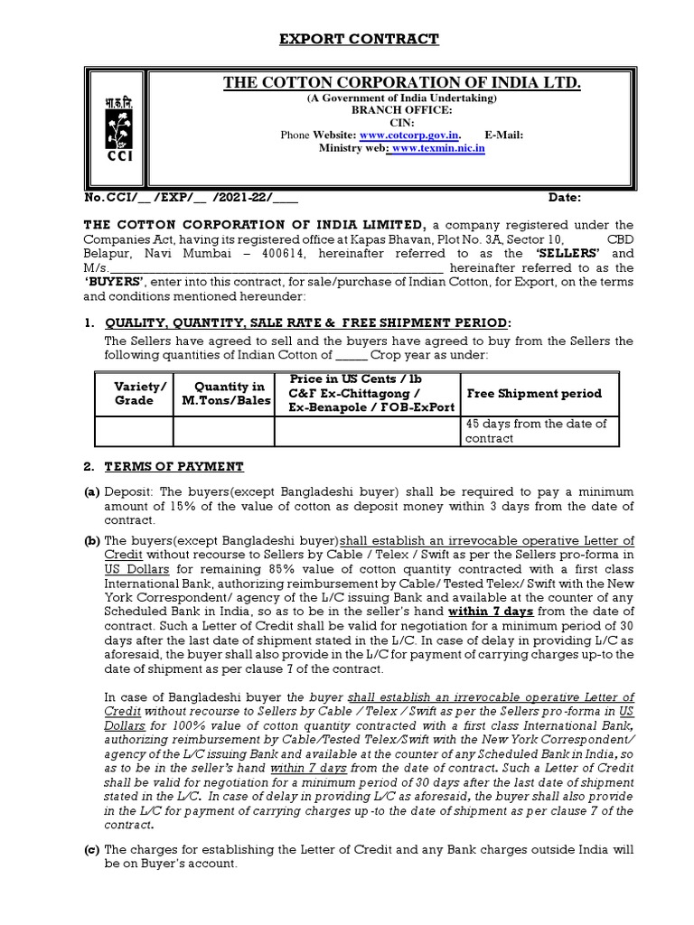 Export Contract | PDF